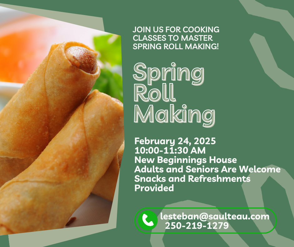 Cooking Class: Spring Roll Making - Saulteau First Nations