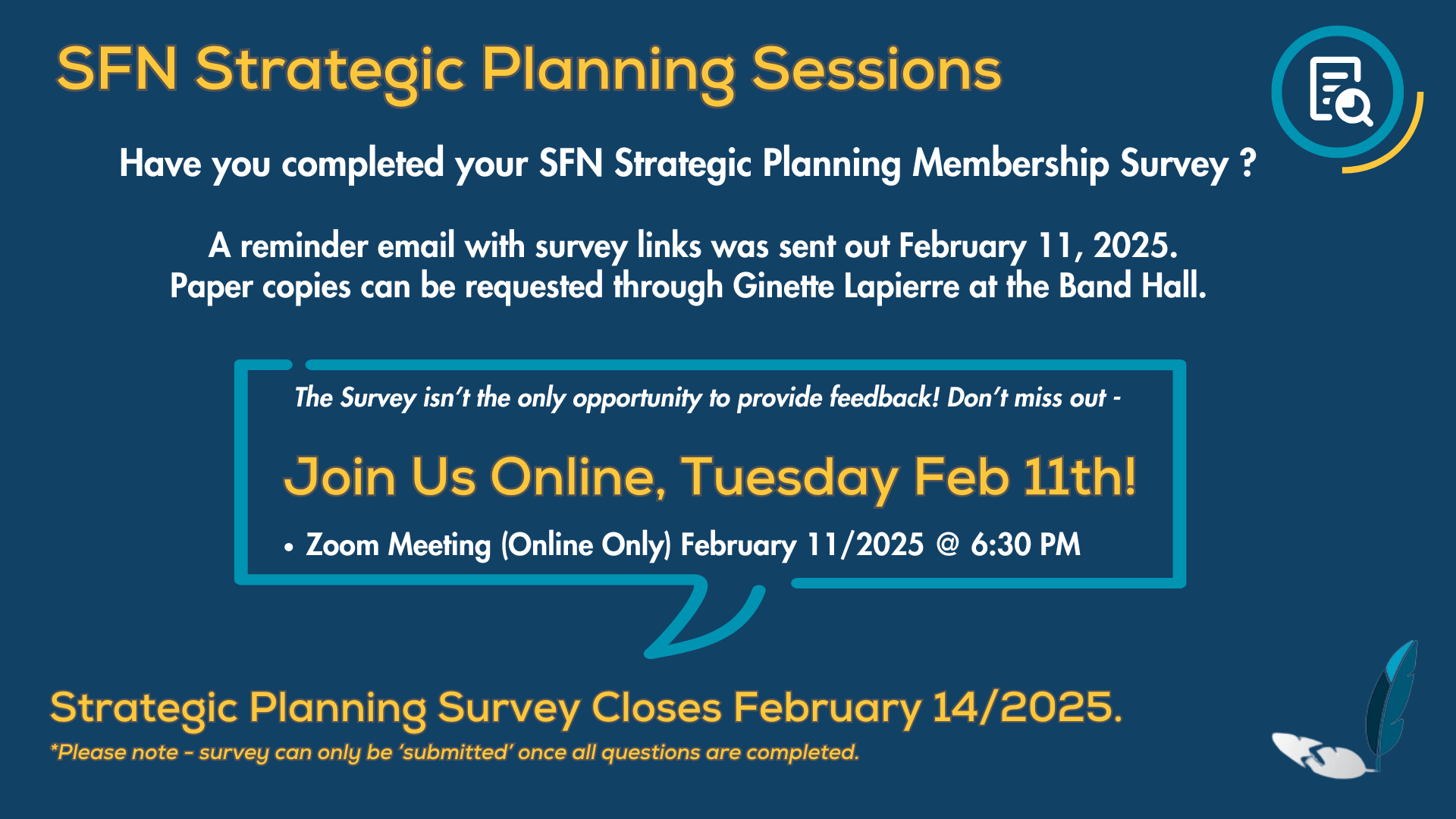 Online Strategic Planning Community Meeting - Saulteau First Nations