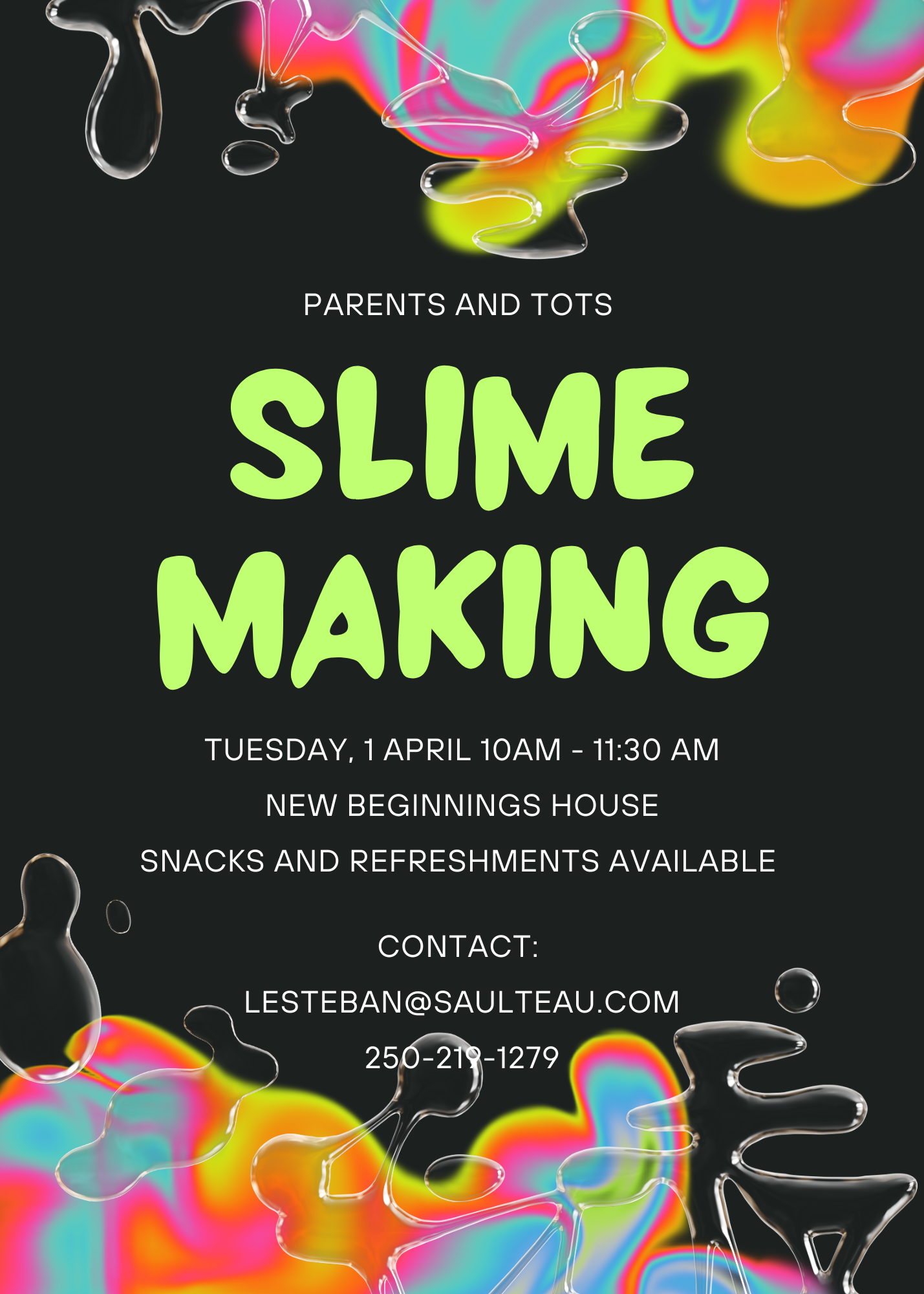 Parent & Tots Group - Slime Making - Saulteau First Nations