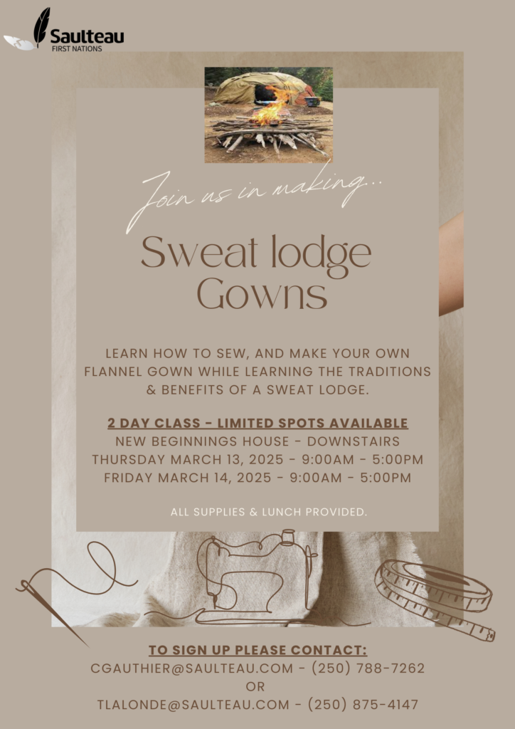 Make A Sweat Lodge Gown! - Saulteau First Nations