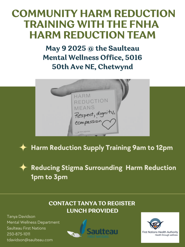 Harm Reduction Training - Saulteau First Nations