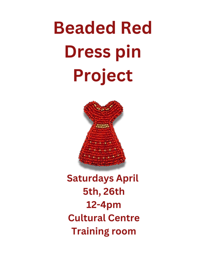 Beaded Red Dress Pin Project - Saulteau First Nations