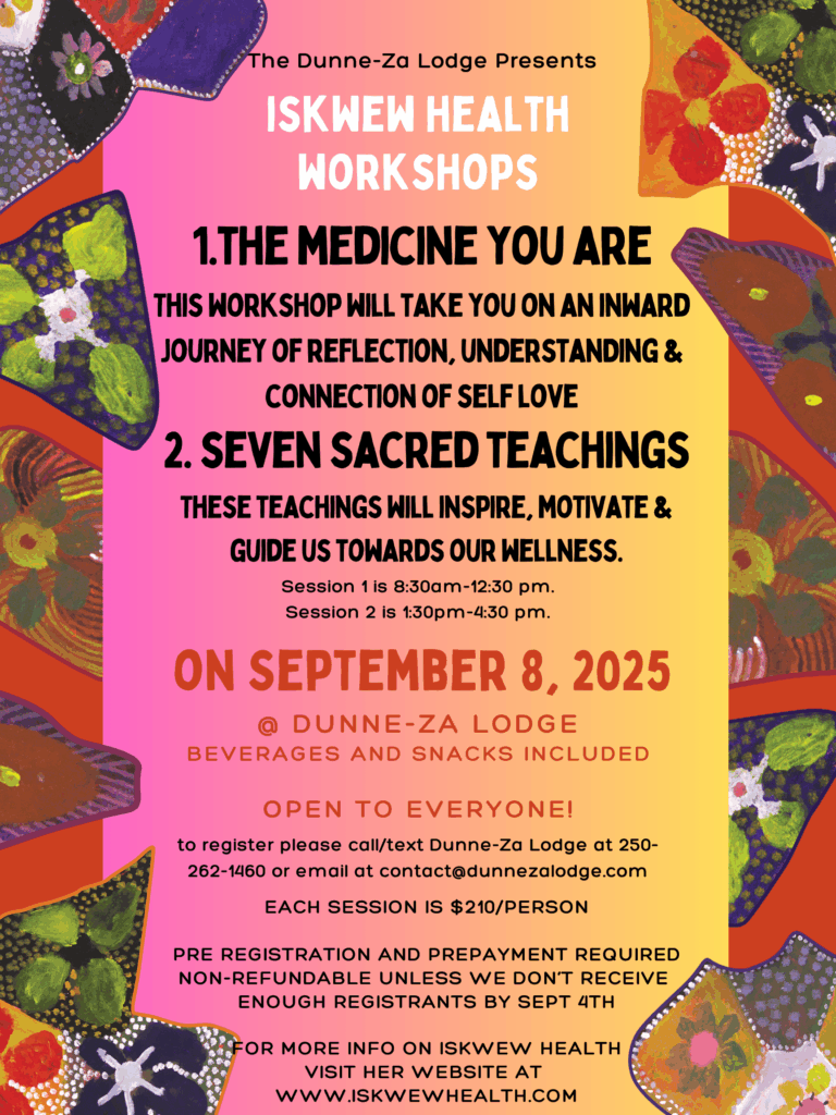 Iskwew Health Work Shops - Dunne-Za Lodge - Saulteau First Nations