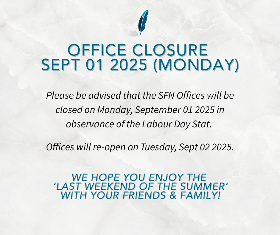 SFN Offices Closed (Labour Day Stat) - Saulteau First Nations