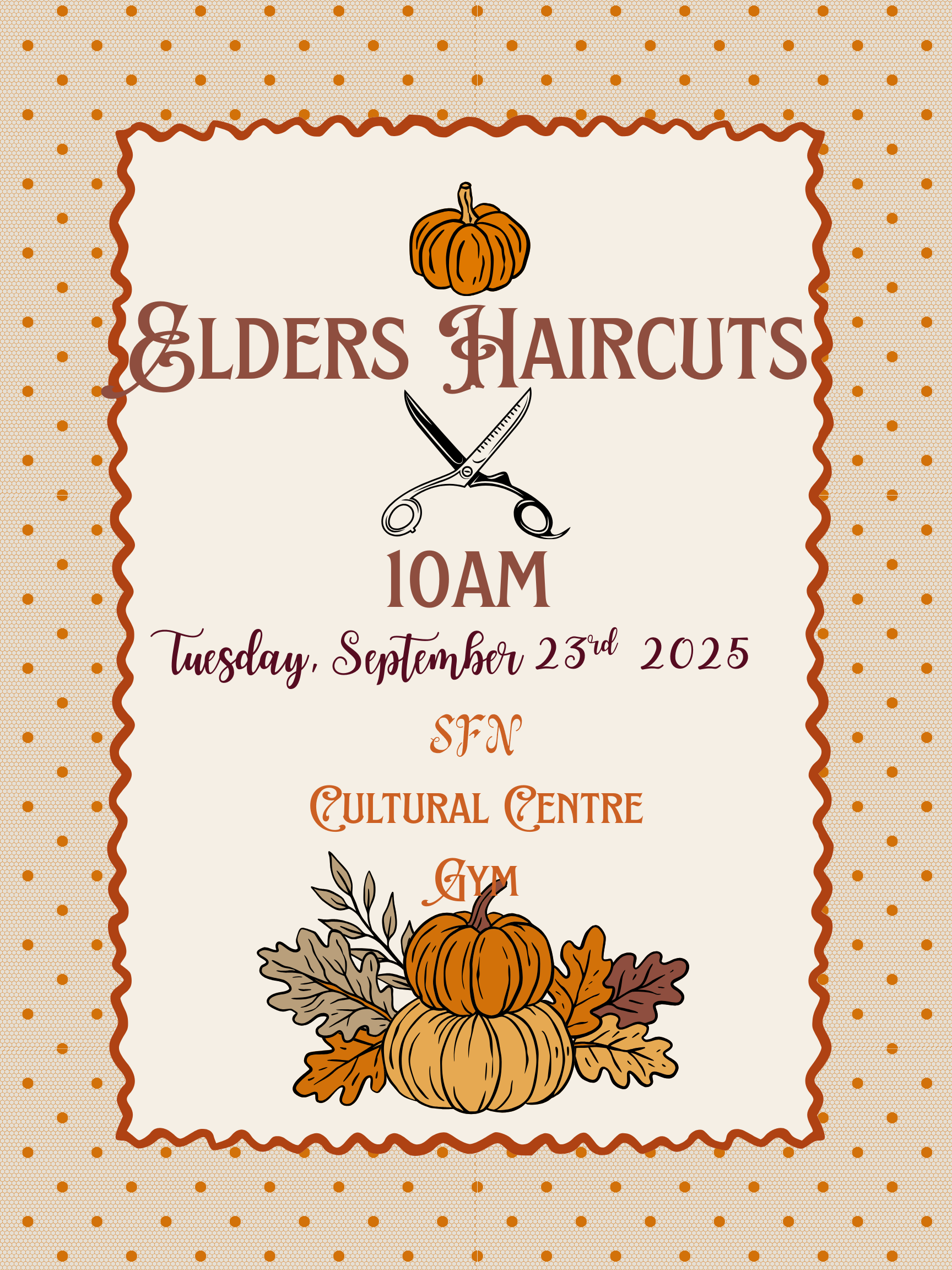 🍂 Elders Haircuts 🍂 - Saulteau First Nations