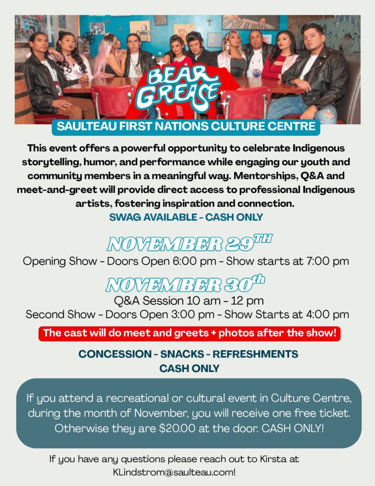🎭 BEAR GREASE – Live at the Saulteau First Nations Culture Centre ...