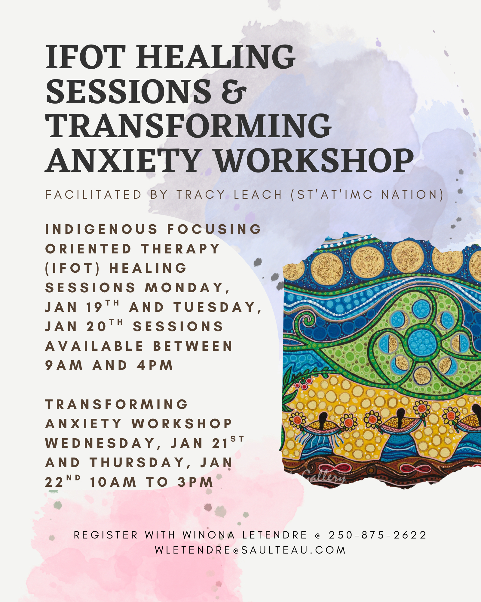 Transforming Anxiety Sessions & Workshop - Saulteau First Nations